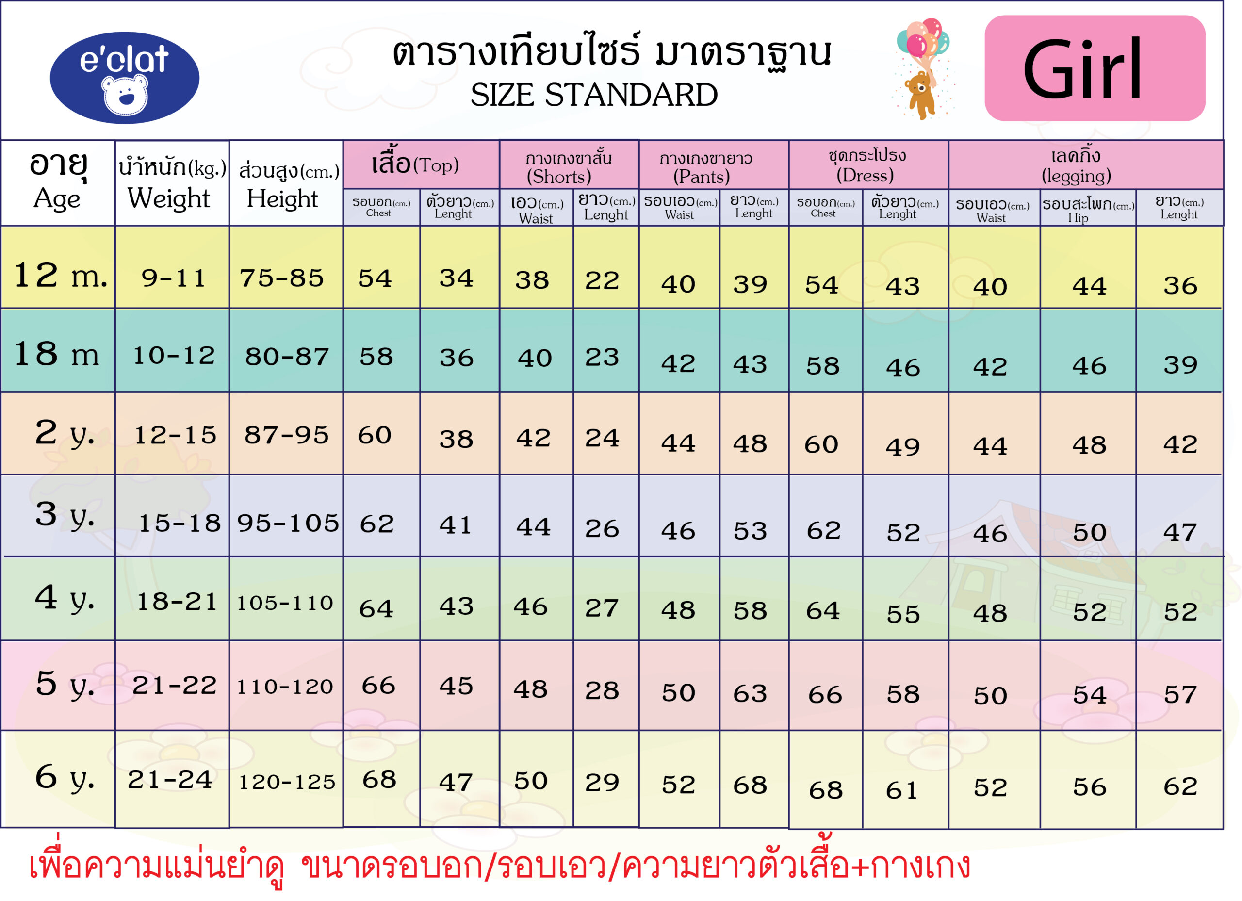 Size Chart – E Clat Store